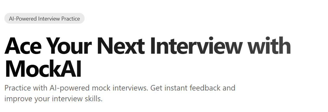 MockAI Tech – AI-Powered Mock Interviews & Aptitude Practice